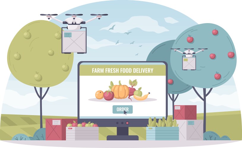 Fruit Delivery Vector Images (over 7,900)