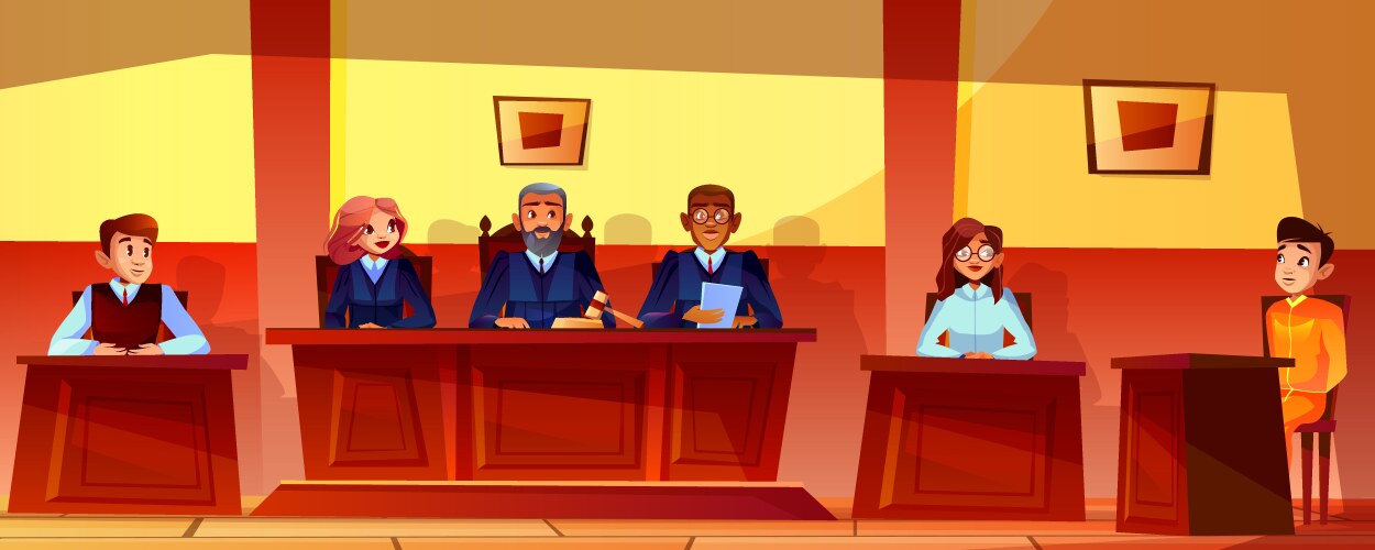 Court scene Royalty Free Vector Image - VectorStock