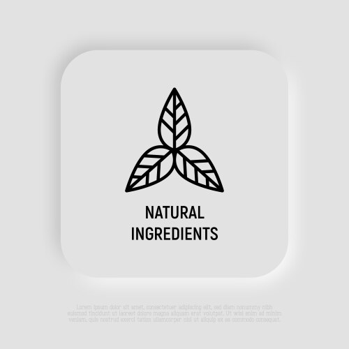 Natural ingredients symbol thin line icon Vector Image