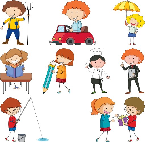 Kids 02 Royalty Free Vector Image - VectorStock