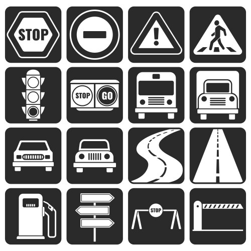 Road and traffic street Royalty Free Vector Image