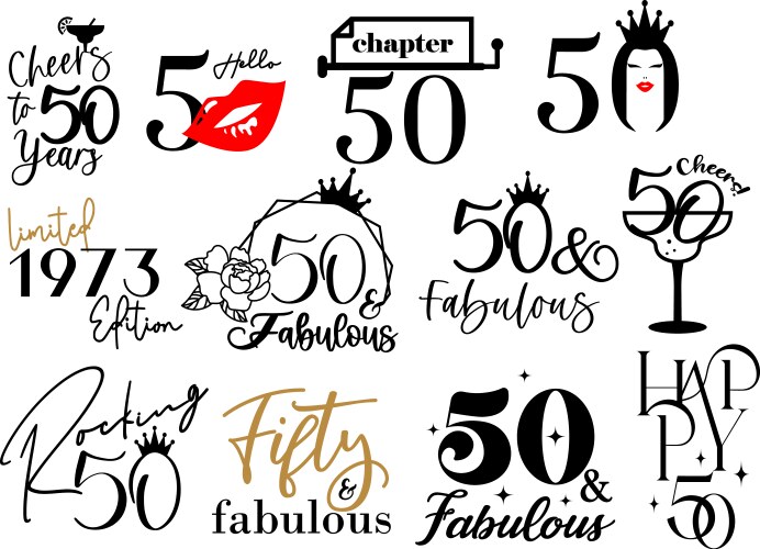 50th Vector Images (over 4,100)