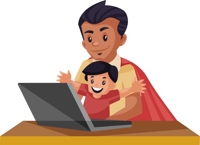Super dad cartoon Royalty Free Vector Image - VectorStock