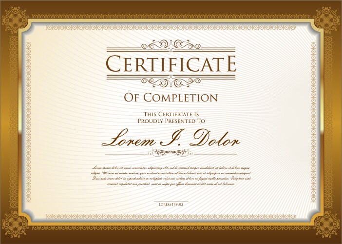 Vertical template of diploma Royalty Free Vector Image