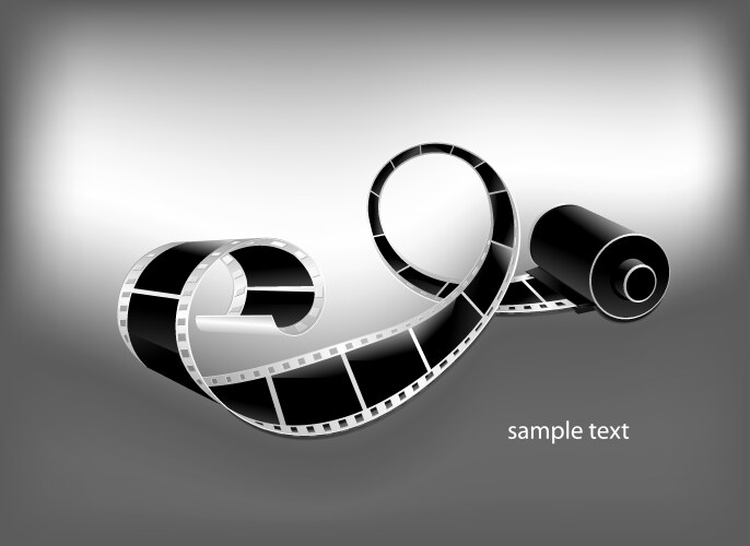Realistic vintage film strip design for cinema Vector Image