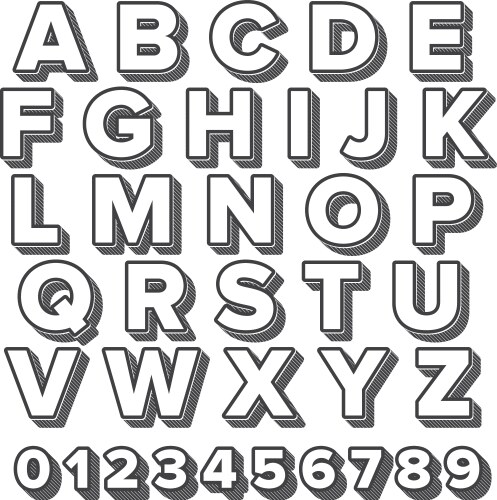 Hand drawn alphabet letters Royalty Free Vector Image