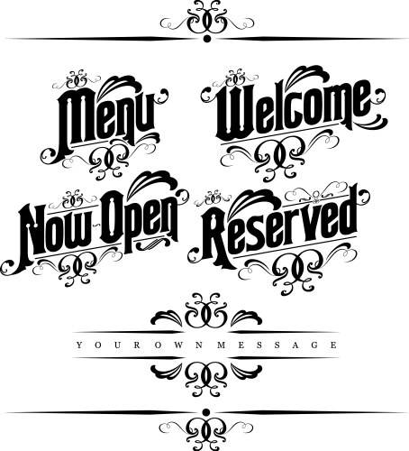 Template decorative small rectangular label Vector Image