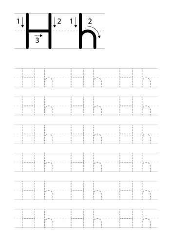 Abc Alphabet Letters Tracing Worksheet Vector Images (over 3,700)