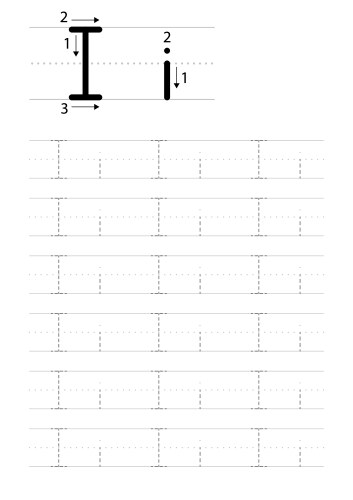 Kindergarten tracing letters worksheets monochrom Vector Image