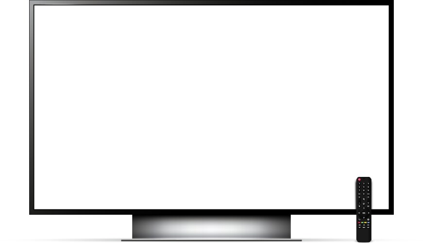 Computer monitor orange color with black screen Vector Image