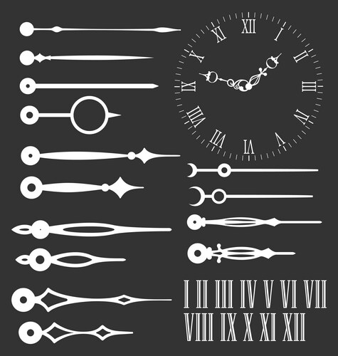 Clock face perspective view Royalty Free Vector Image