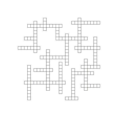 Crossword puzzle background with word grid Vector Image