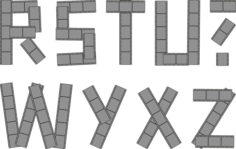 Filmstrip Letters Vector Images (over 860)