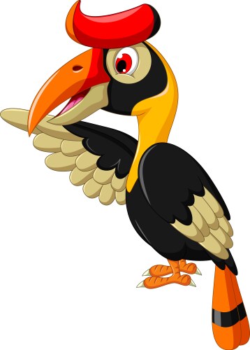 Smiling Blue Hornbill – Royalty-Free Vector | VectorStock