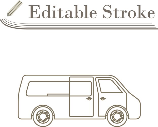 Commercial van icon Royalty Free Vector Image - VectorStock