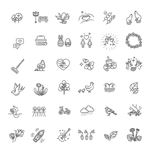 Flower Outline Spring Vector Images (over 78,000)