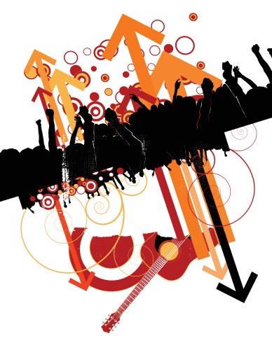 Retro splatter music background Royalty Free Vector Image