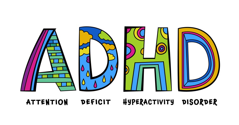 Adhd concept attention deficit hyperactivity Vector Image