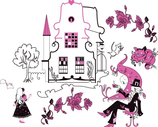 Alice in wonderland design Royalty Free Vector Image