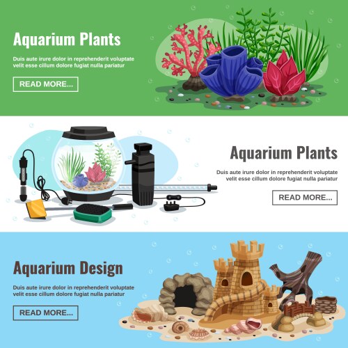 Aquarium tank cartoon Royalty Free Vector Image