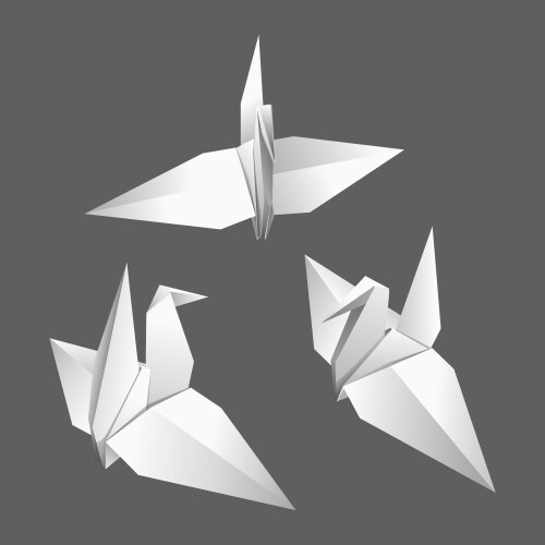 Origami bird isolated Royalty Free Vector Image