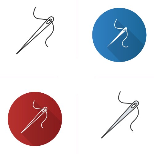 Sewing needles and pins Royalty Free Vector Image