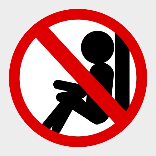 Do Not Lean Against Wall Royalty Free Vector Image