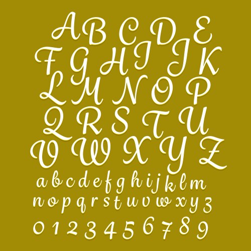 Falling random letters alphabet beautiful Vector Image