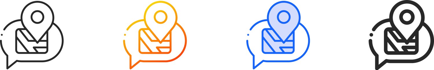 Clap iconthin linear gradient blue stroke Vector Image