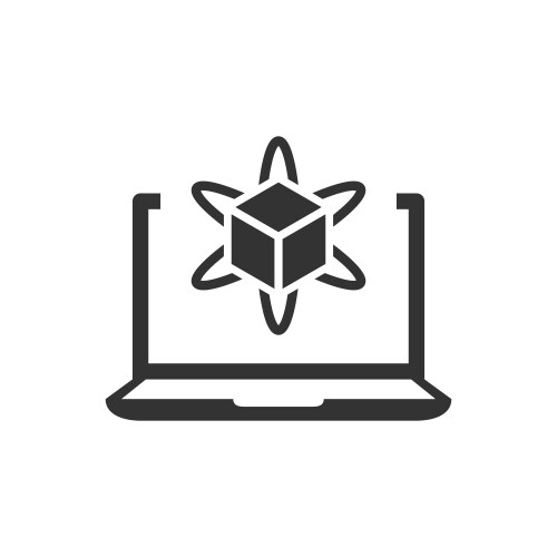 Laptop computer icon Royalty Free Vector Image