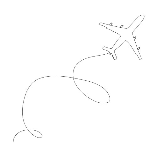 One Line Airplane Vector Images (over 1,000)