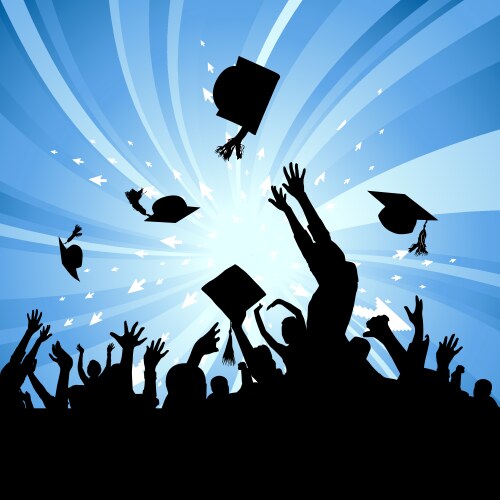 Graduation background Royalty Free Vector Image