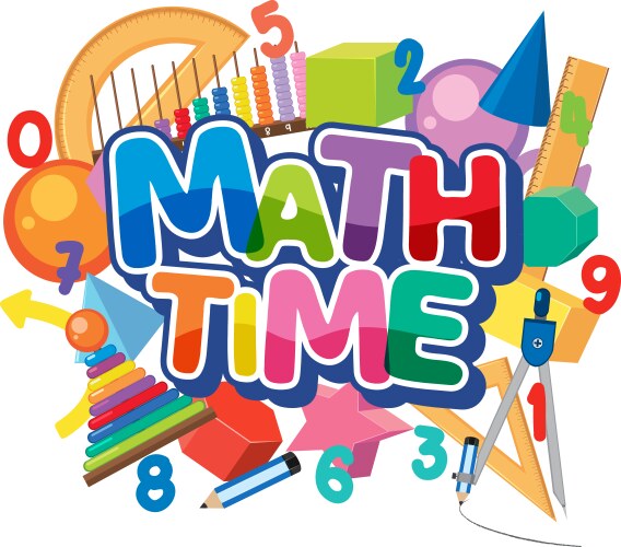 Students character on math logo Royalty Free Vector Image