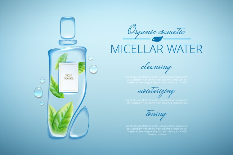 Sparkling water advertising poster Royalty Free Vector Image