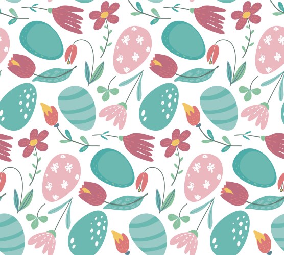 Easter seamless pattern Royalty Free Vector Image