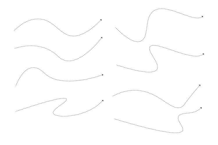 Dashed line arrows Royalty Free Vector Image - VectorStock