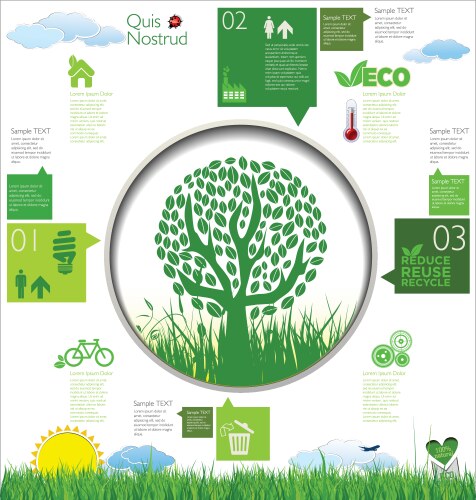 Abstract nature ecology background Royalty Free Vector Image