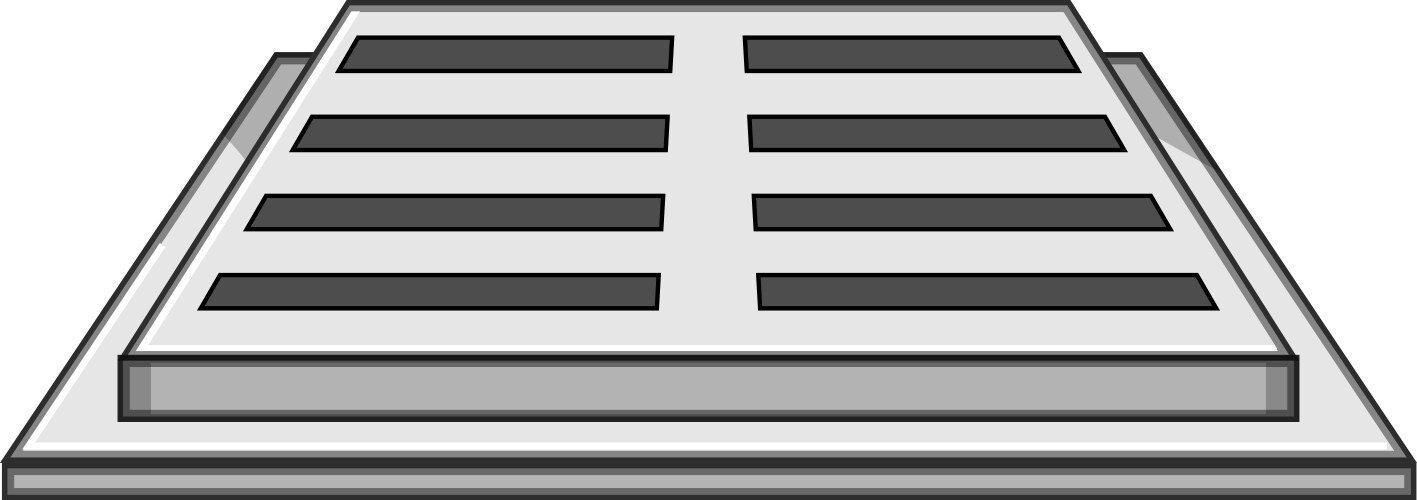 Grating drain cover cartoon Royalty Free Vector Image