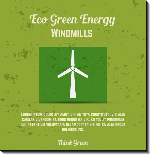 Nature banner ecology poster with text Royalty Free Vector