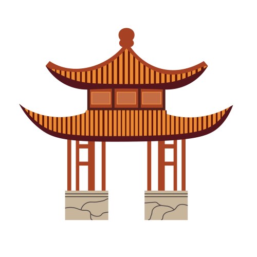 Ancient chinese gate traditional building i Vector Image