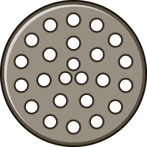 Stormwater drain cover cartoon Royalty Free Vector Image