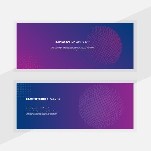 Abstract blue gradient banner halftone dotted Vector Image
