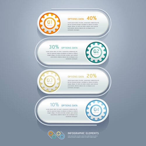 Infographics elements numbers template Royalty Free Vector