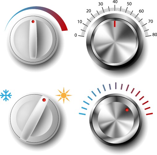 Buttons and knobs Royalty Free Vector Image - VectorStock