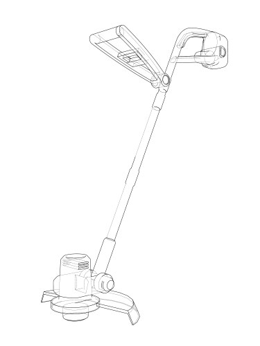 Grass trimmer worker landscaper cutting Royalty Free Vector