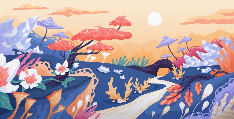 Fantasy world Royalty Free Vector Image - VectorStock