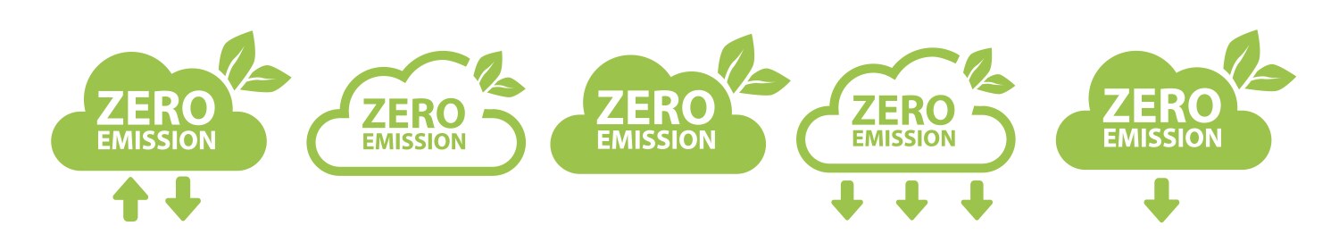 Zero emission net zero icon co2 net-zero emission Vector Image