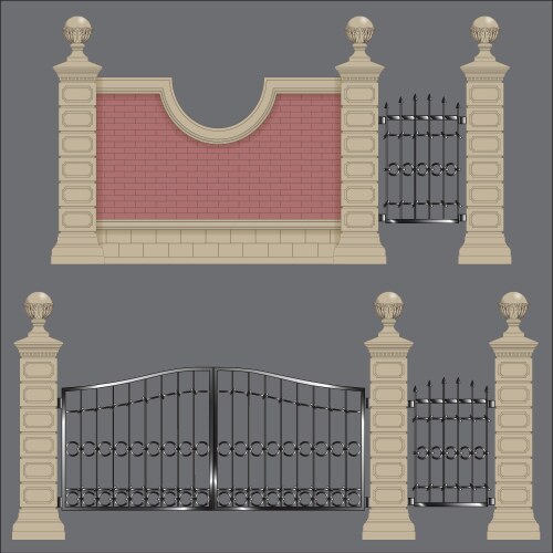 Garden gate Royalty Free Vector Image - VectorStock