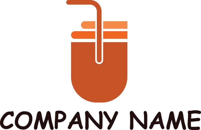 Healthy drink and beverage logo design Royalty Free Vector