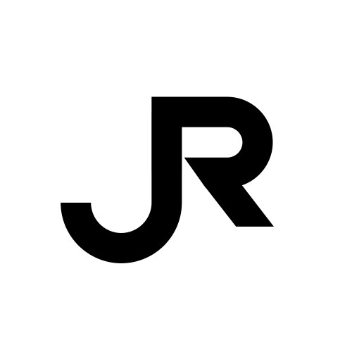 Jr letter monogram logo icon design Royalty Free Vector